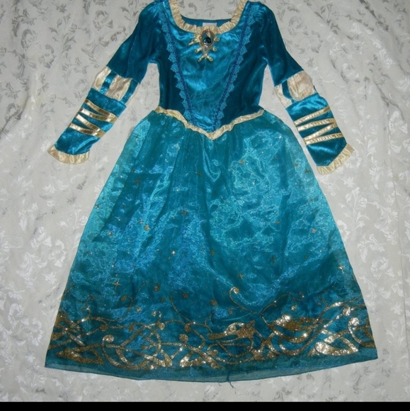 Disney | Costumes | Disney Store Princess Merida Dress Ballgown 78 ...